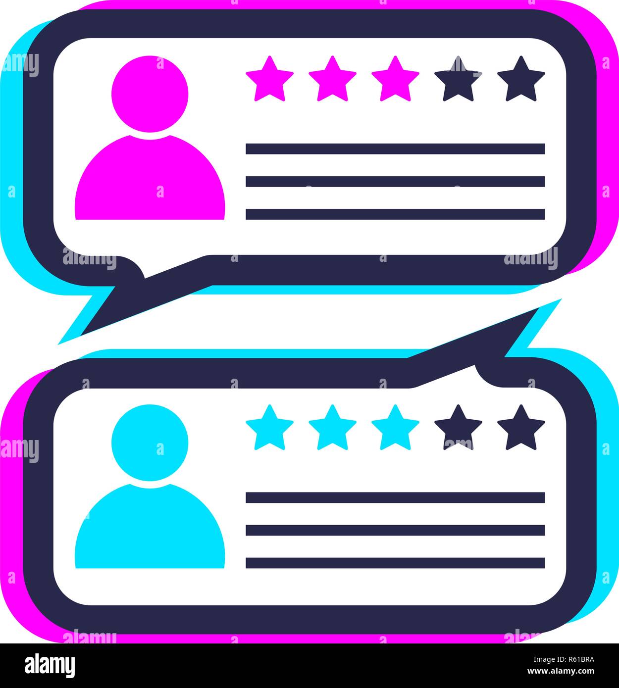 Colored speech bubble for feedback, design element Stock Vector Image ...