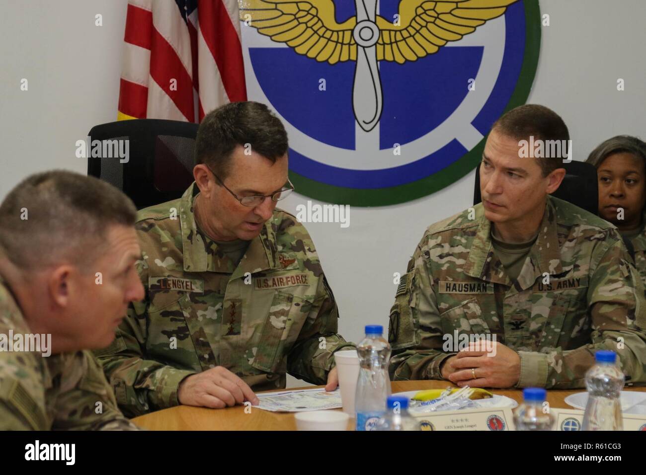 U.S. Air Force National Guard Gen. Joseph Lengyel, left center, chief ...