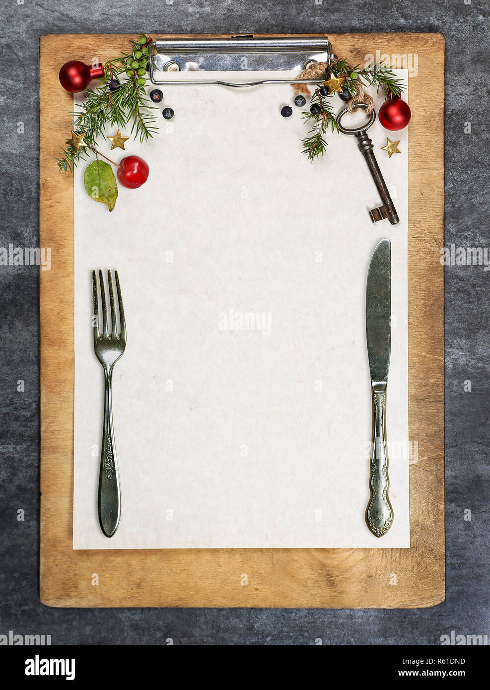 clipboard with paper,menu Stock Photo - Alamy