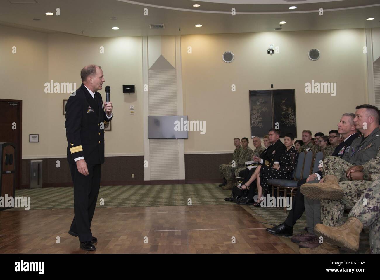 OKINAWA, Japan (Nov. 26, 2018) Rear Adm. Greg Fenton, commander of U.S ...