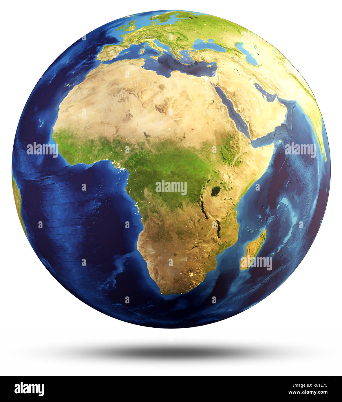 Earth sphere map 3d rendering Stock Photo - Alamy