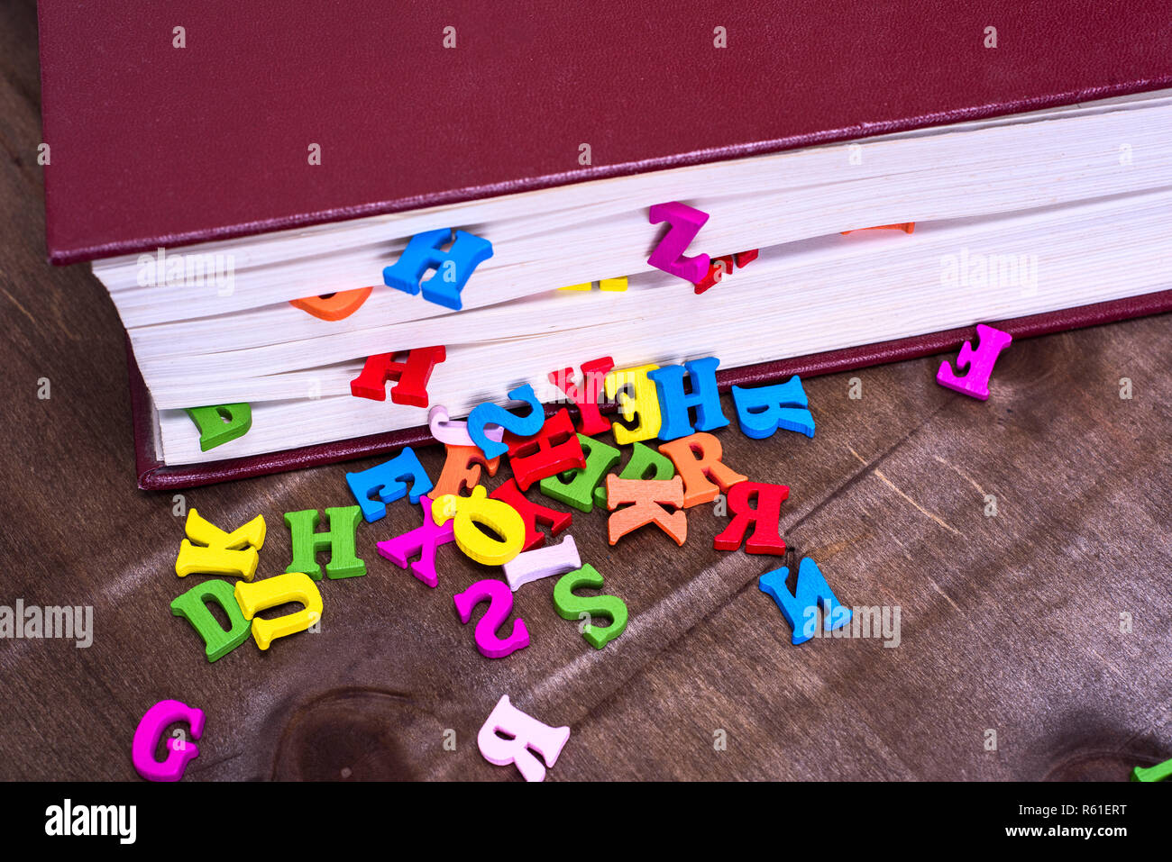 multicolored letters of the English alphabet Stock Photo - Alamy