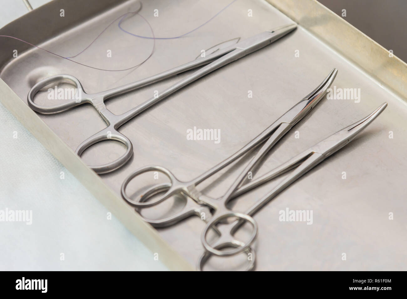 A set of tools for carrying out operations on animals, castration ...