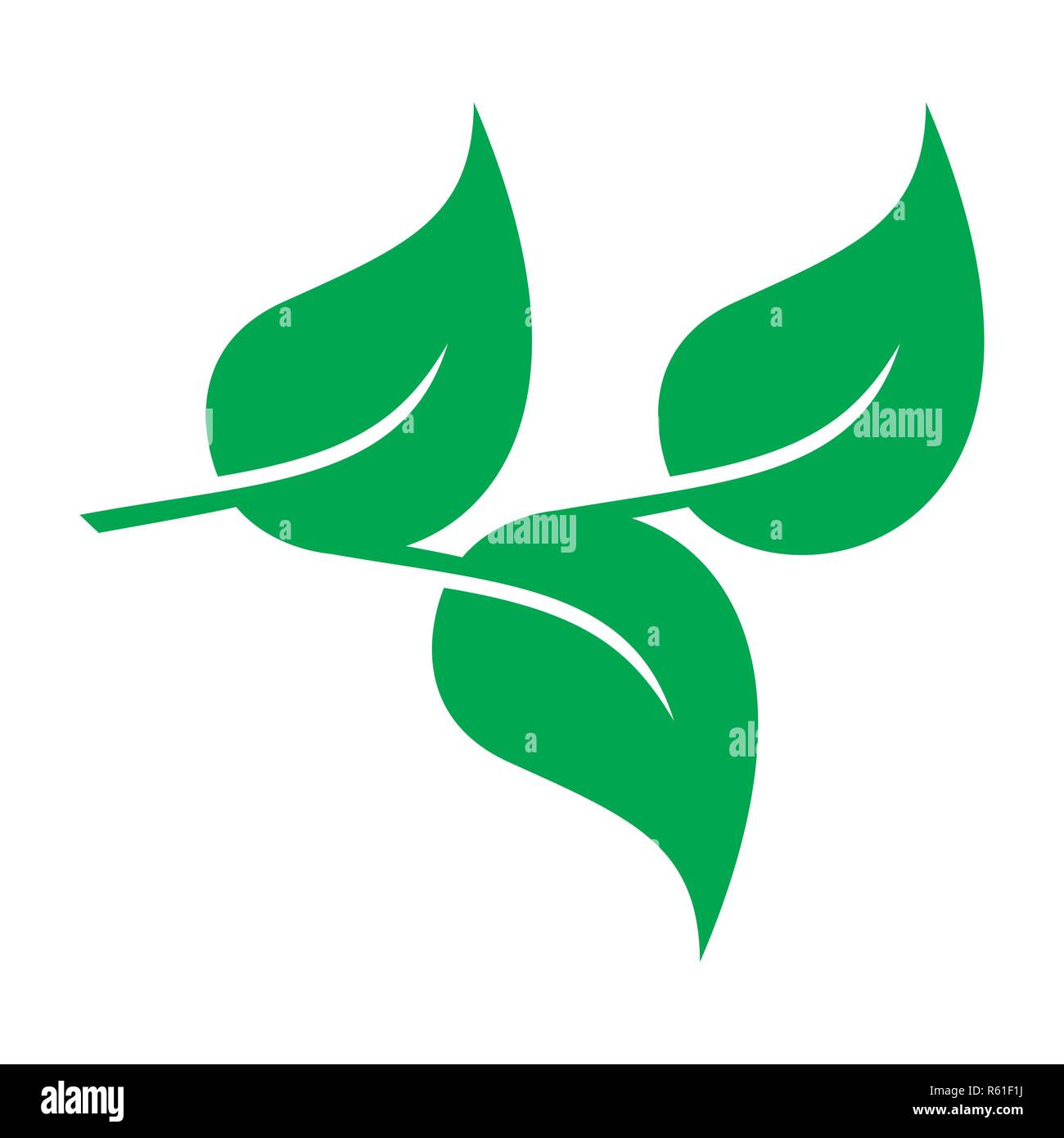 Leaves icon. Vector eco and bio logo Stock Vector Image & Art - Alamy