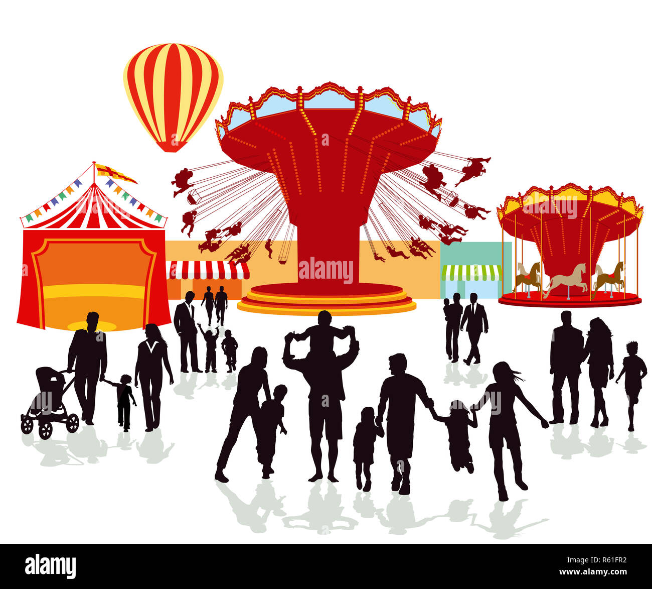 fair,folk festival illustration Stock Photo - Alamy