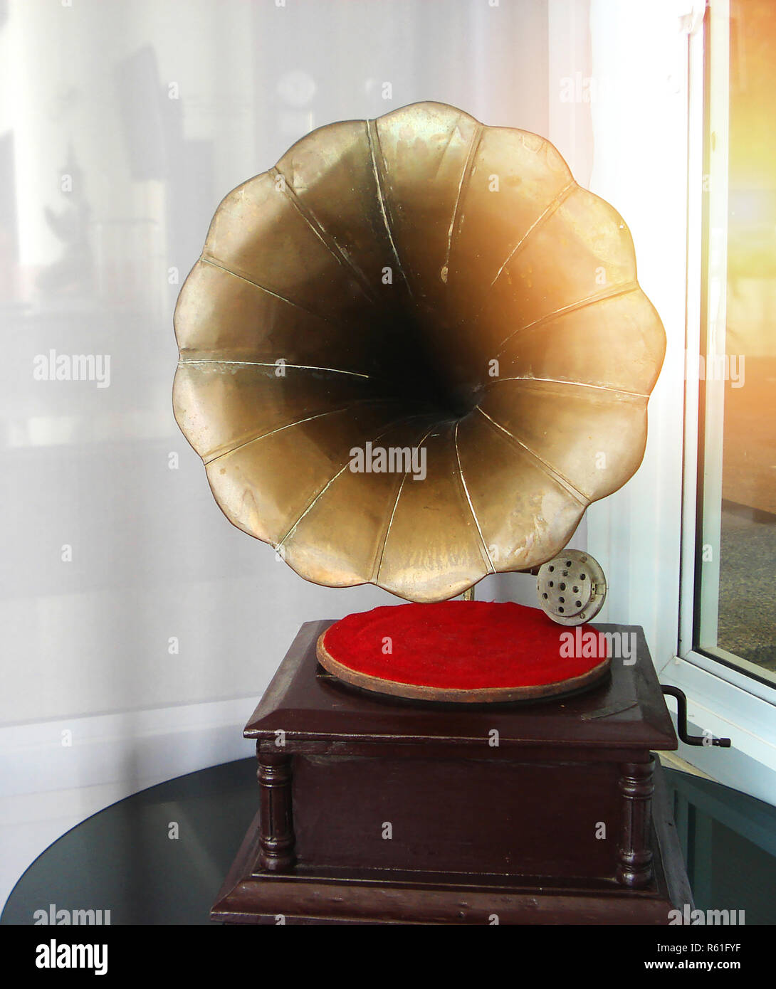 Ancient record player is isolated on hi-res stock photography and ...