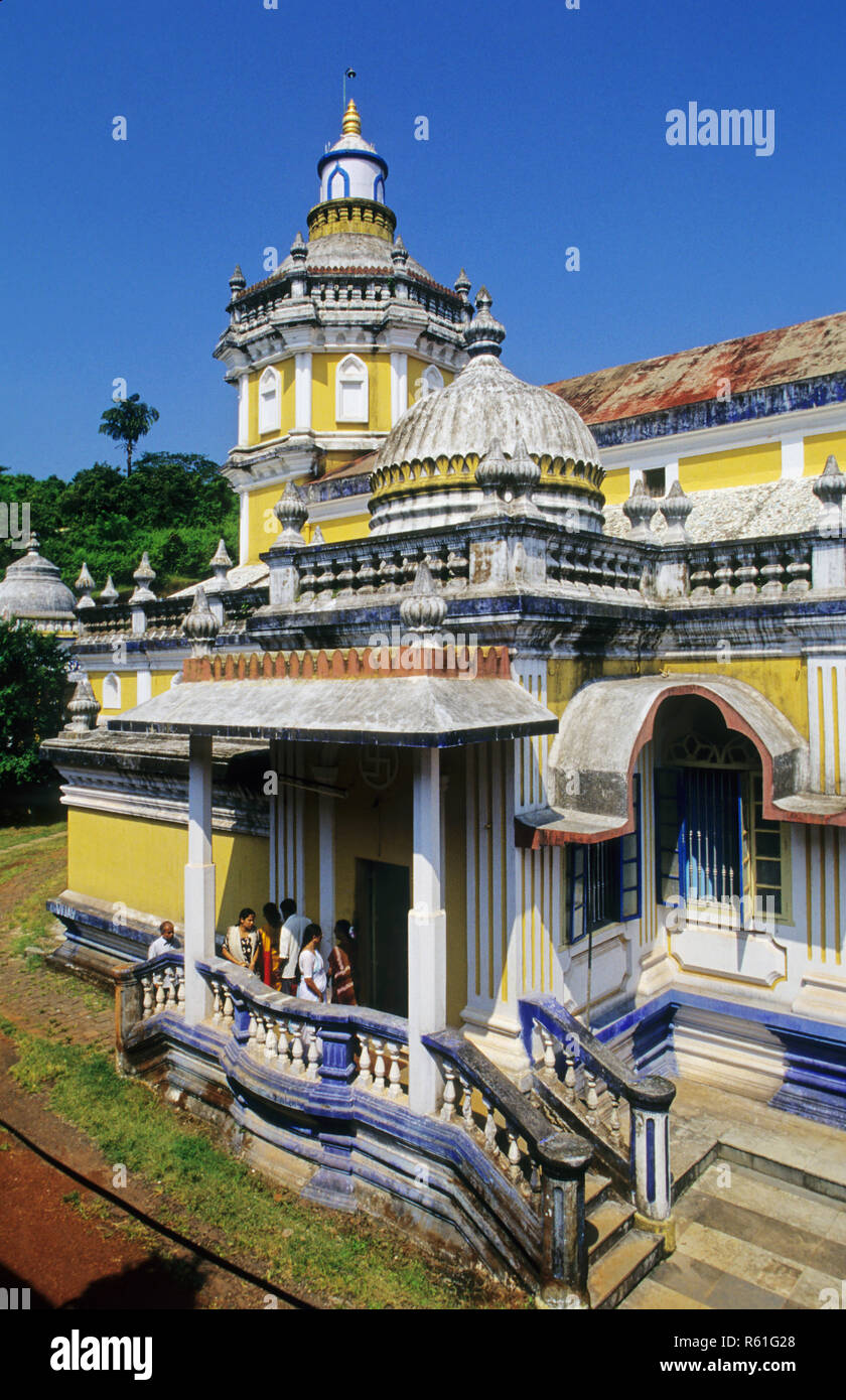 Mangeshi Hindu Temple, Goa, India Stock Photo - Alamy