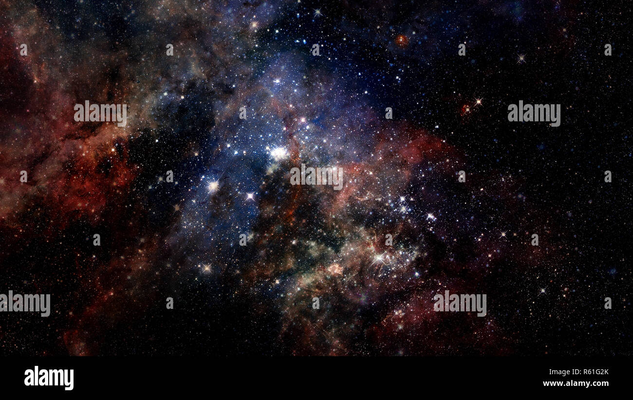 Dark nebula and stars in space. Starry sky. Elements of this image ...