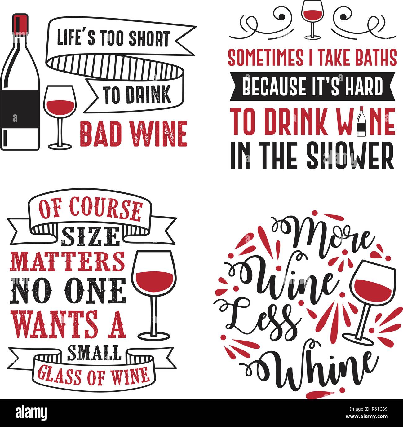 Wine Quote and Saying. 100 vector best for graphic in your goods Stock ...