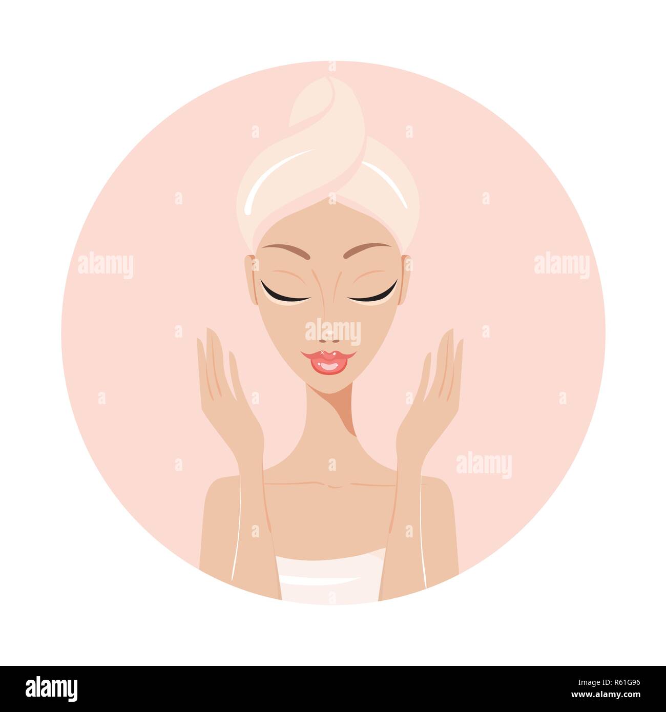 Beautiful young woman Perfect face skin Beauty Spa Skincare concept ...