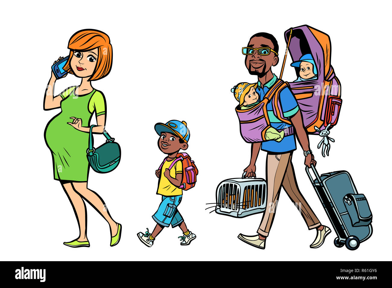 Retro girl ethnic Cut Out Stock Images & Pictures - Alamy