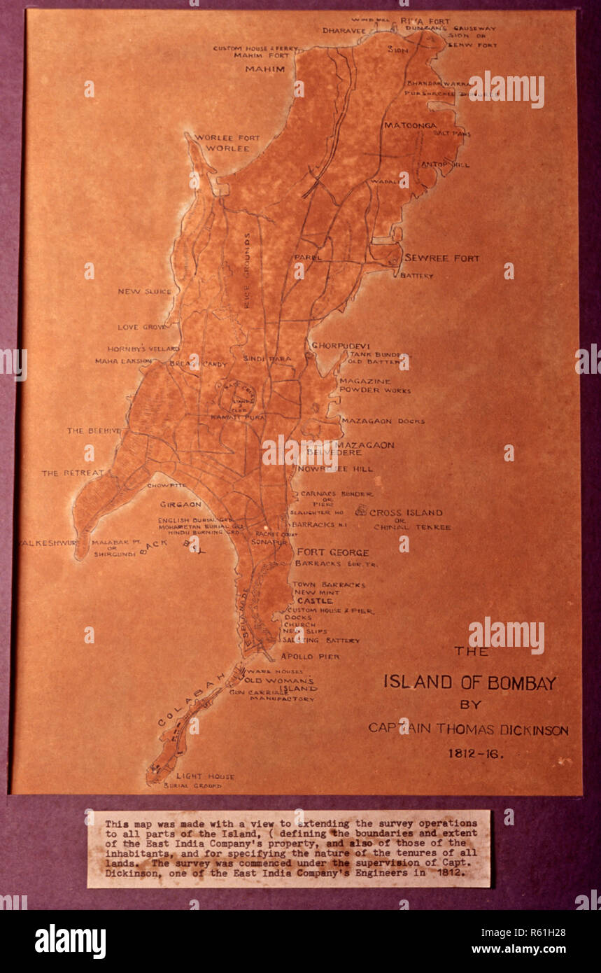 Old Bombay Map Stock Photo - Alamy