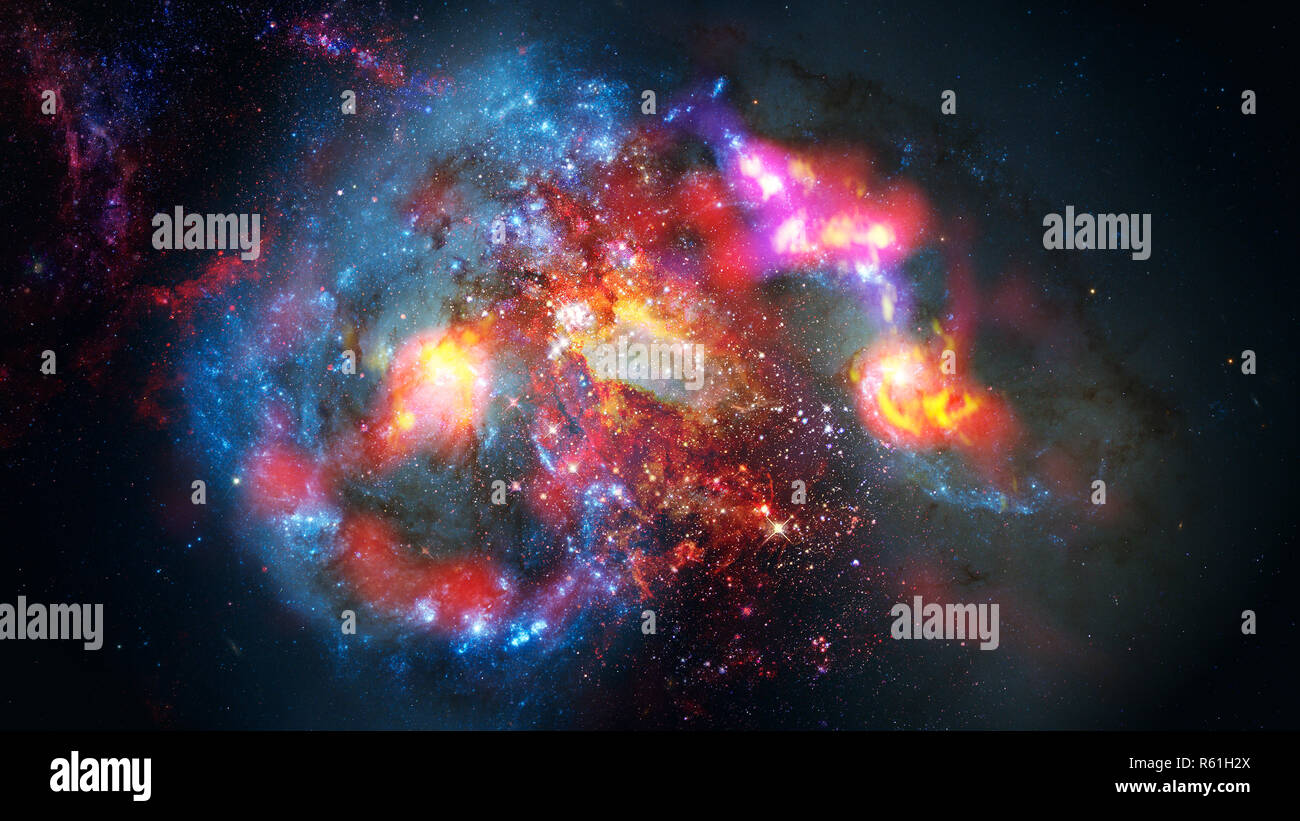 Glowing spiral galaxy. Darkness light. Elements of this Image furnished ...