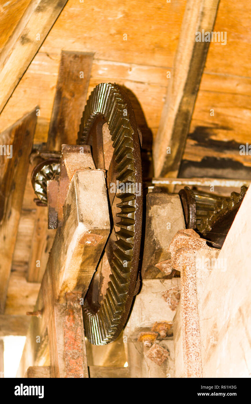 interior of an old,historic windmill Stock Photo - Alamy