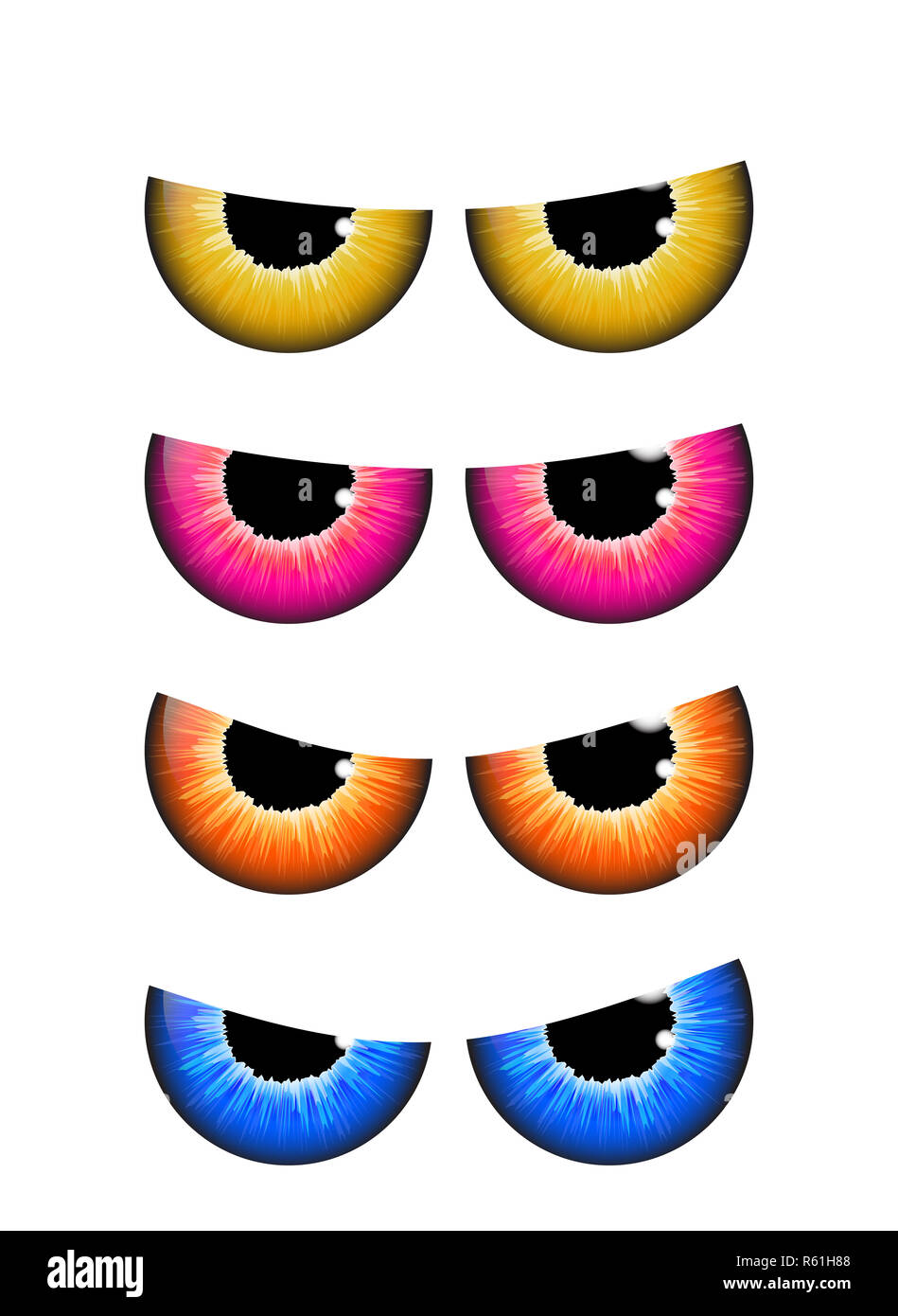 spooky eyes set vector design isolated on white background Stock Photo ...