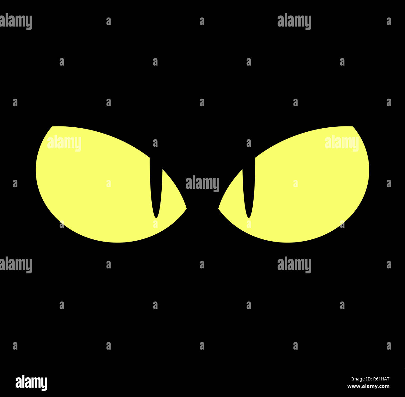 halloween spooky scary eyes vector design isolated on black background ...