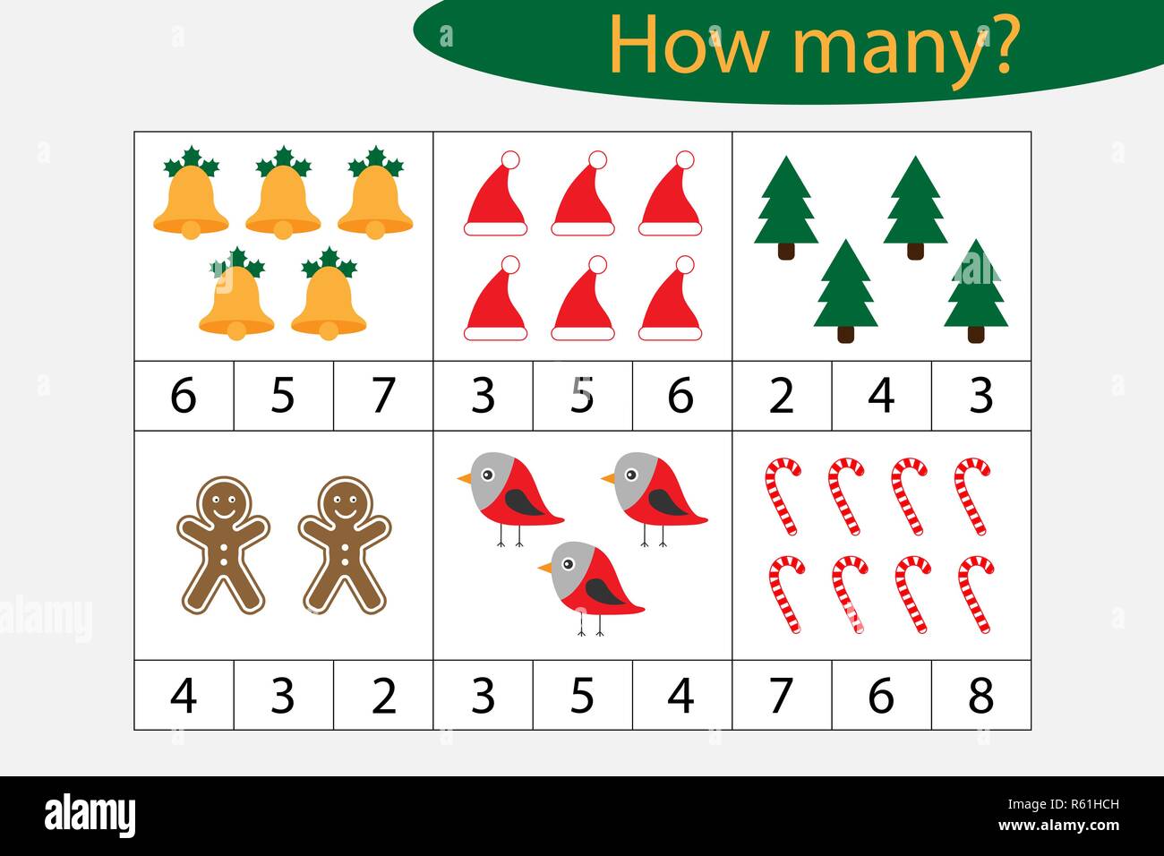 How many counting game with christmas pictures for kids, educational ...
