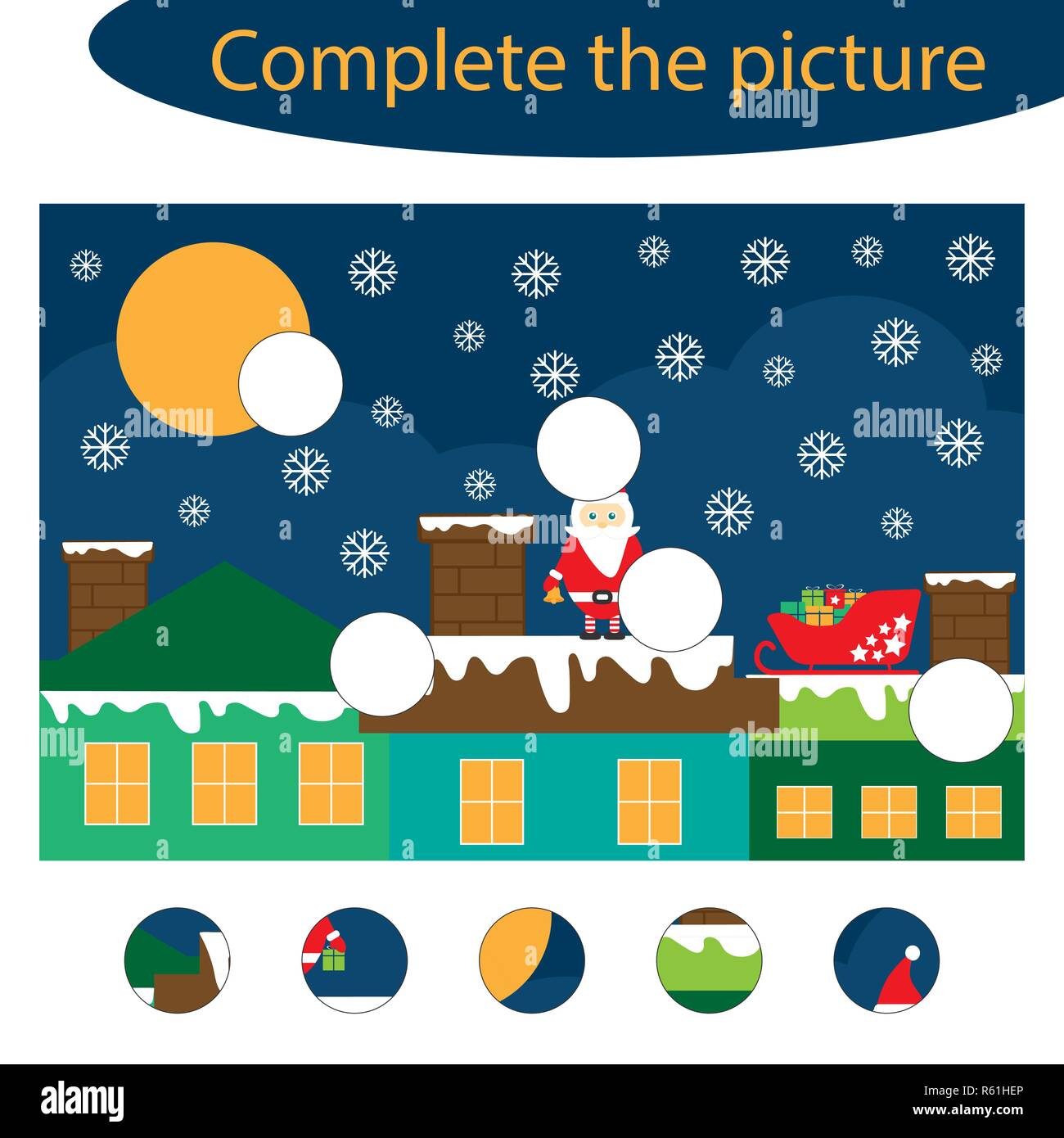 Complete the puzzle and find the missing parts of the picture ...