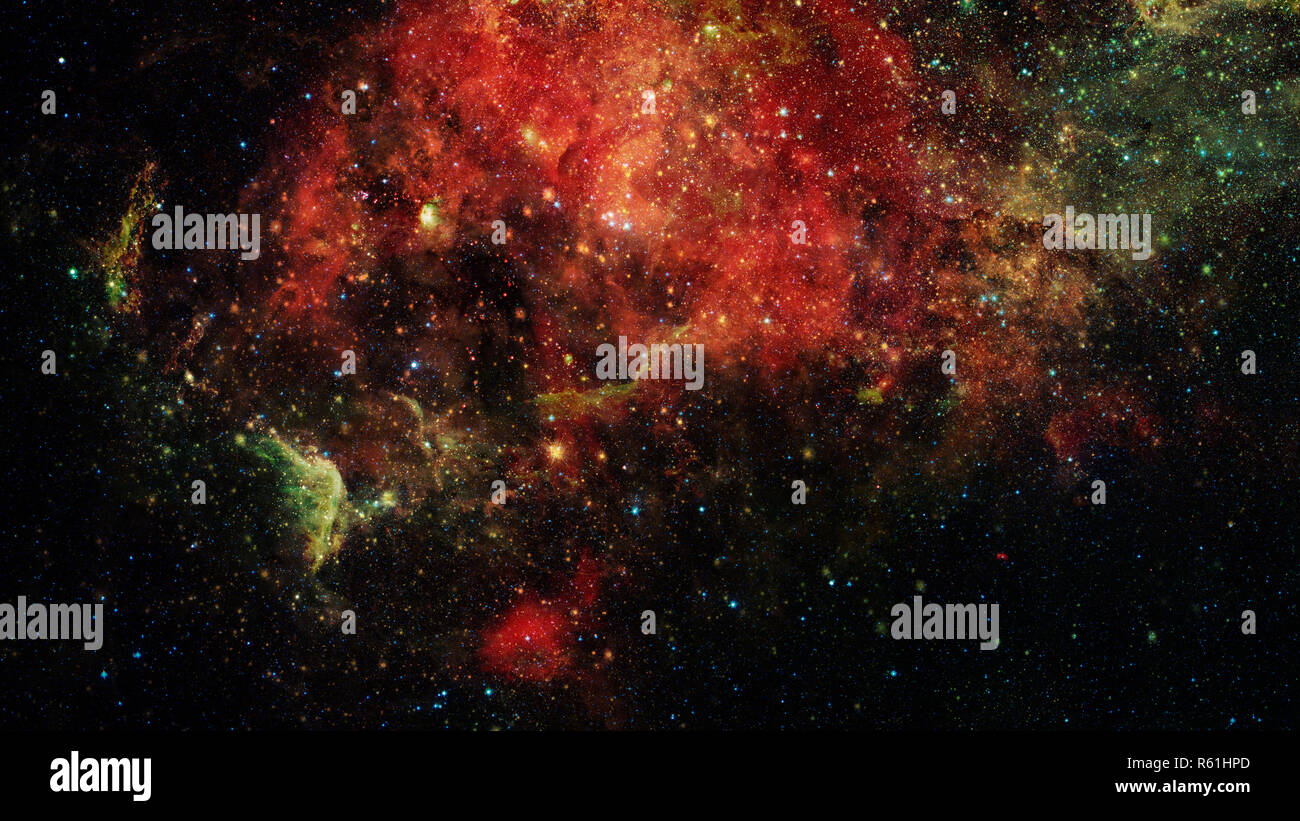 Nebula and galaxies in deep space. Dark background. Elements of this ...