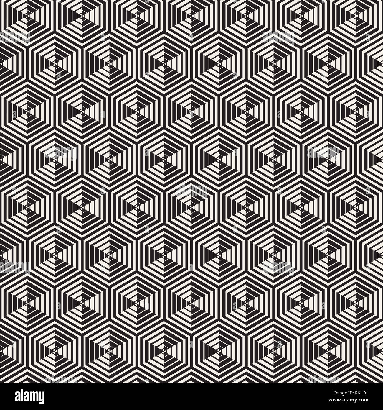 Seamless Pattern With Lines Lattice Vector Abstract Background Stylish Cell Structure Stock
