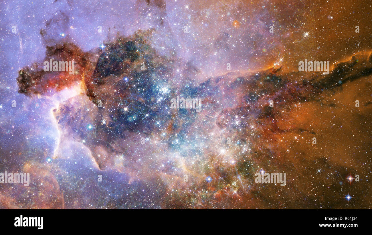 Colorful space nebula. Beauty galaxy. Elements of this image furnished ...