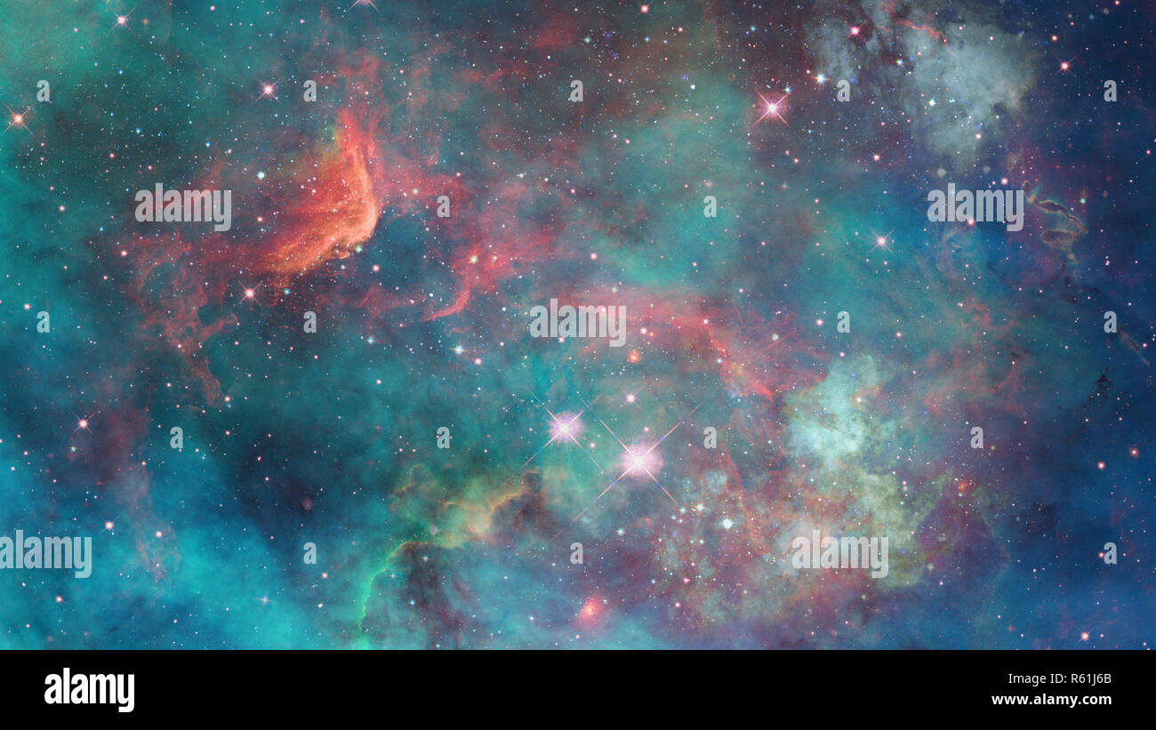 Starry deep outer space - nebula and galaxy. Elements of this image furnished by NASA Stock ...