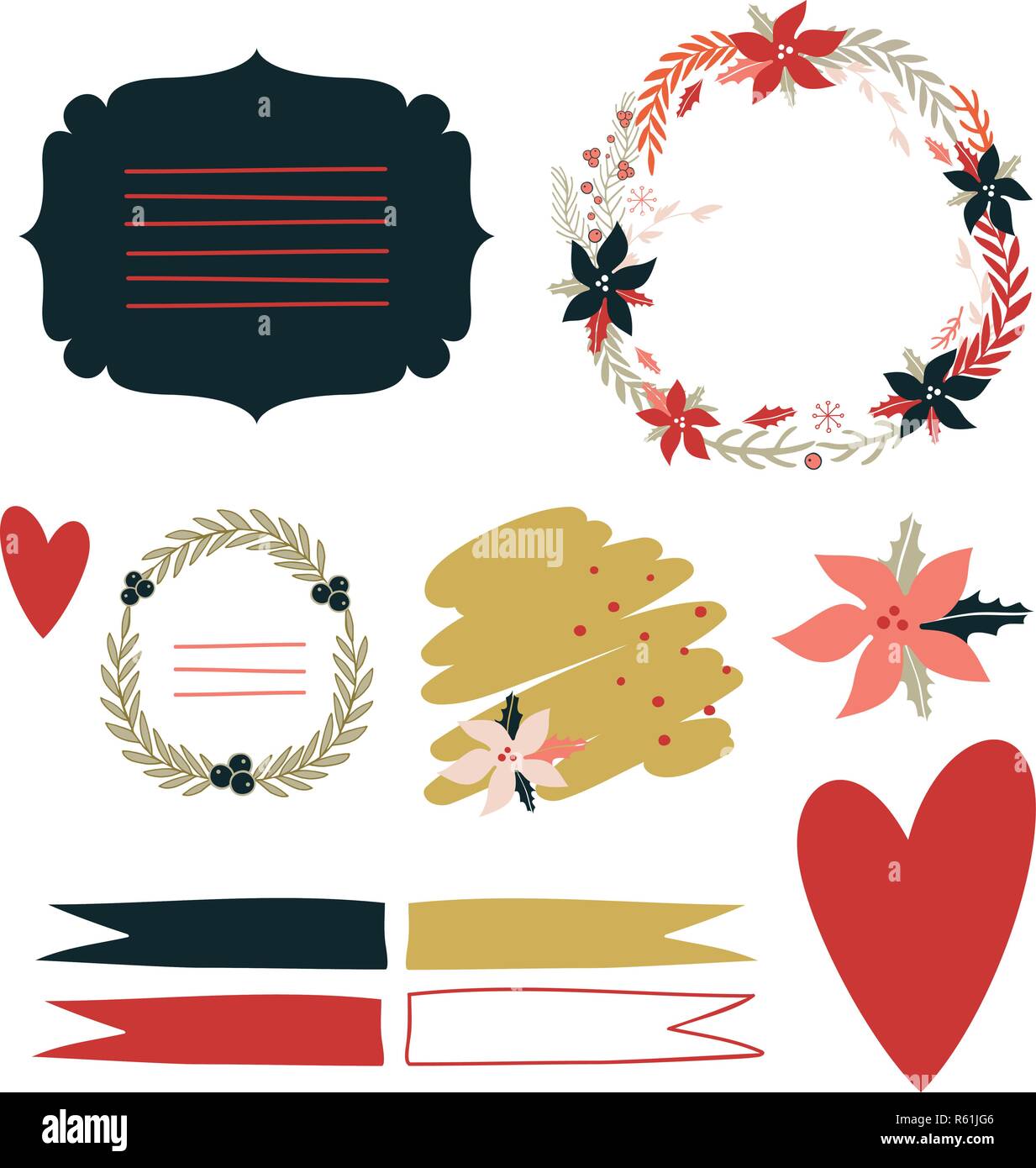 Hand drawn design elements for your design Label decoration tag Vector ...