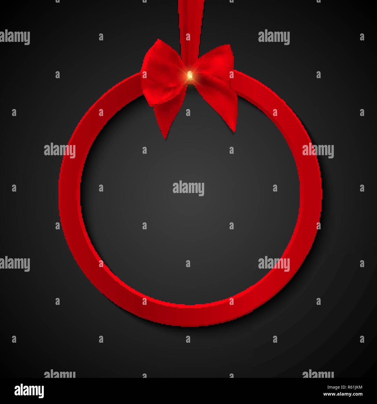 Abstract Red Frame with Satin Bow Vector Illustration EPS10 Stock ...