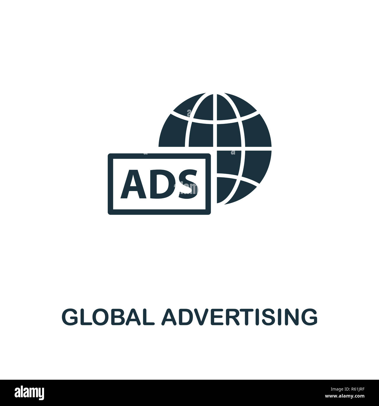Global Advertising icon. Premium style design from advertising ...