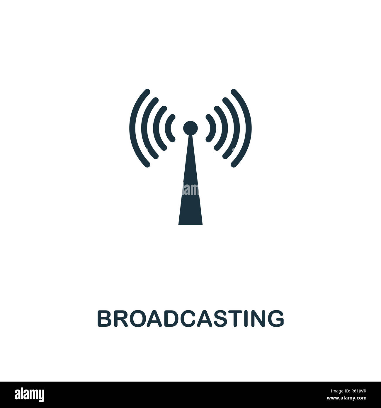 Broadcasting icon. Premium style design from advertising collection. UX ...