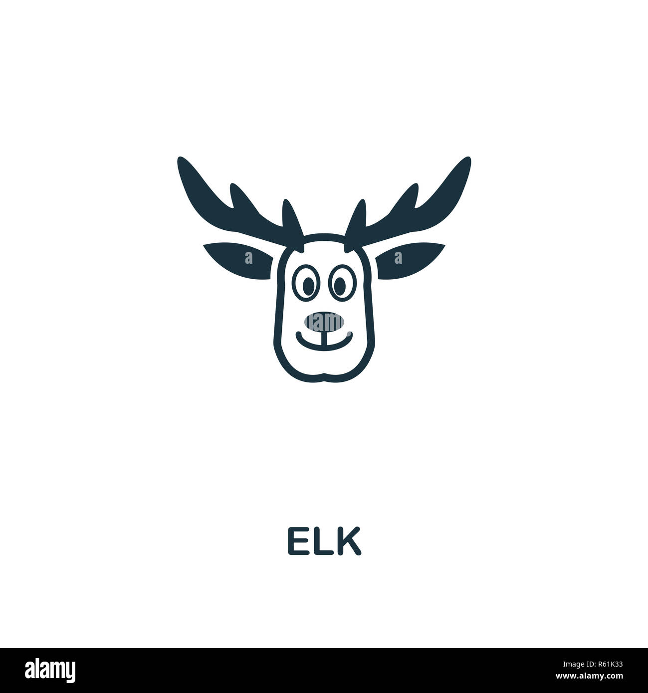 Elk icon. Premium style design from christmas collection. UX and UI ...