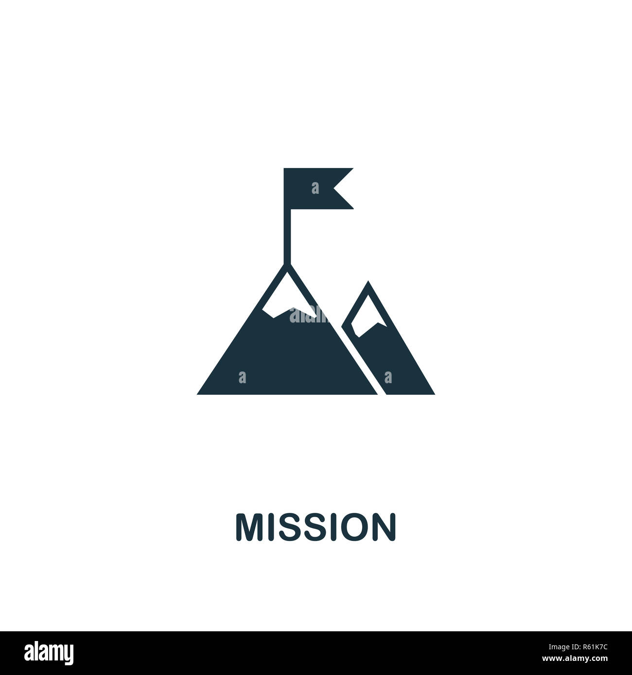 Mission icon. Premium style design from teamwork collection. UX and UI ...