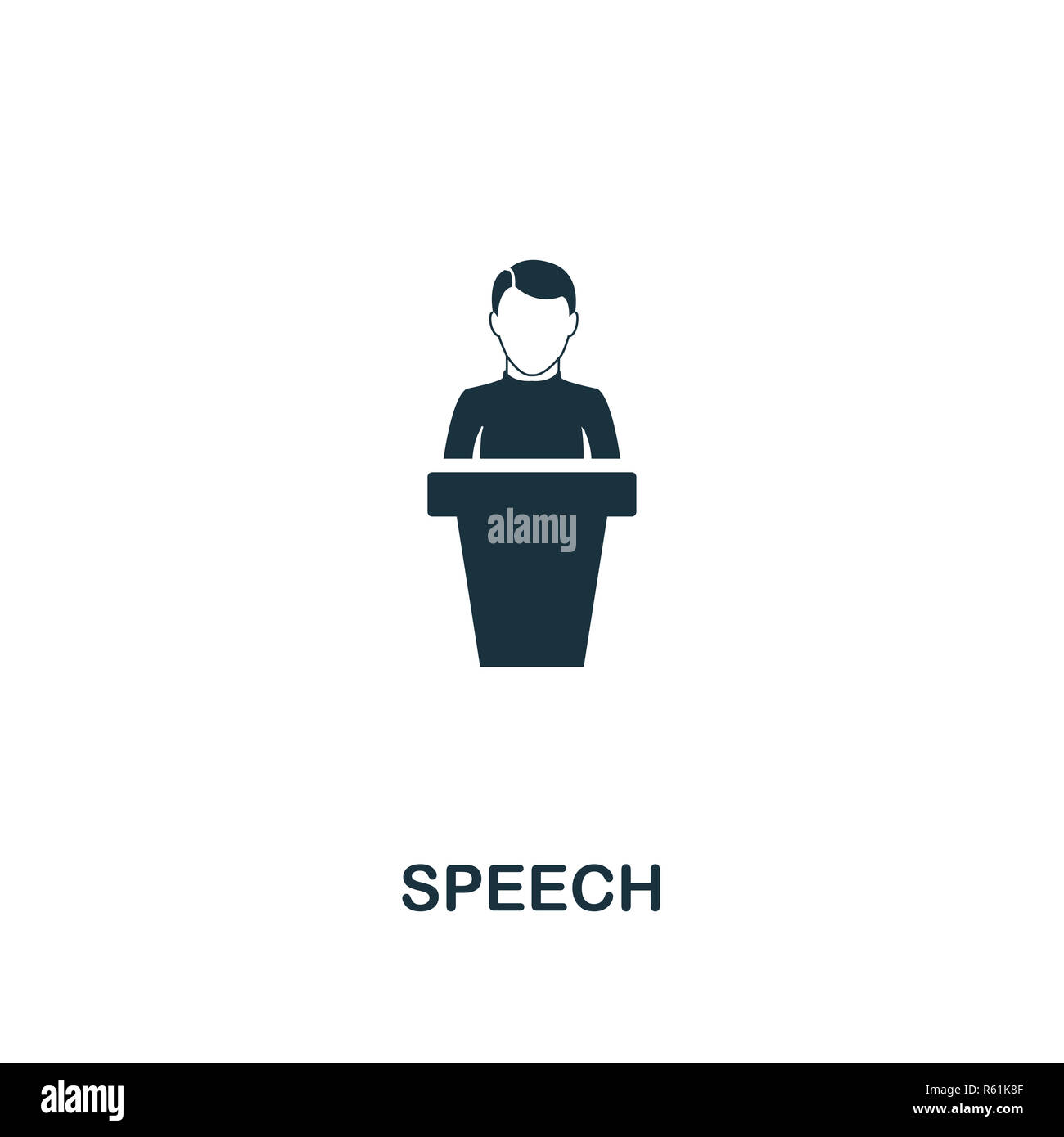 Speech icon. Premium style design from teamwork collection. UX and UI ...