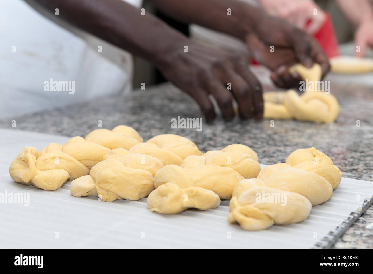 Baker prepares traditional bread in hi-res stock photography and images ...