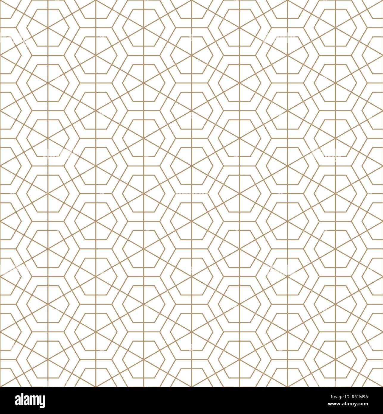 Seamless Abstract Pattern Based On Japanese Ornament Kumiko With Fine