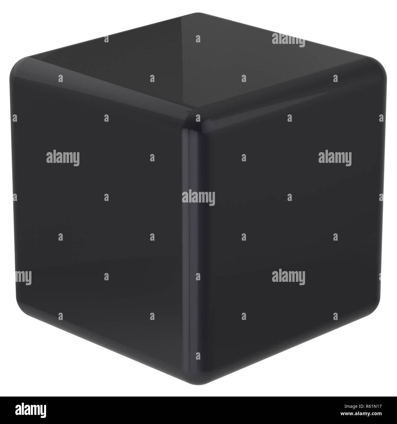 Cube black geometric shape dice block basic box solid square brick ...