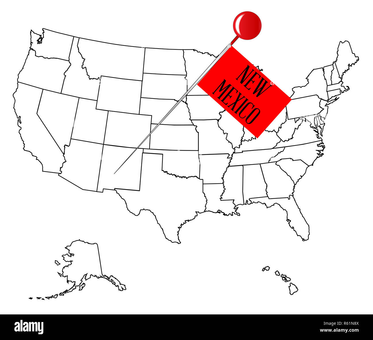 New mexico map pin hi-res stock photography and images - Alamy