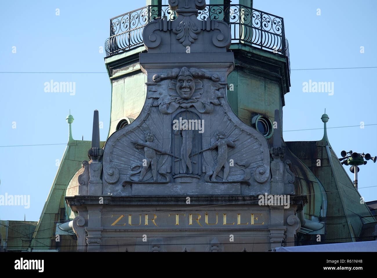 Relief on the Haus zur Trulle, Bahnhofstrasse in Zurich, Switzerland ...