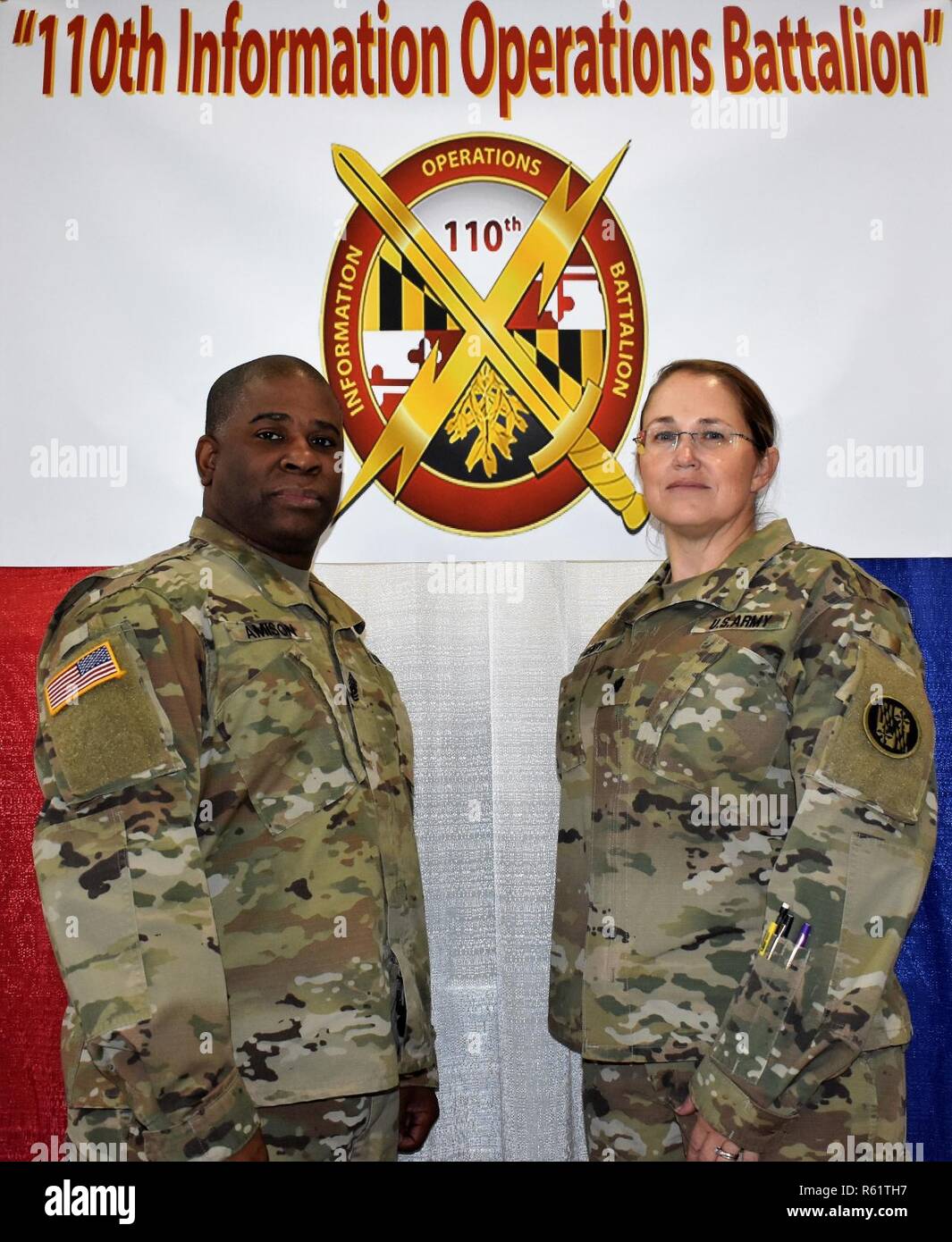 Annapolis, Md. - Lt. Col. Kristine L. Henry, 110th Bn commander, stands ...