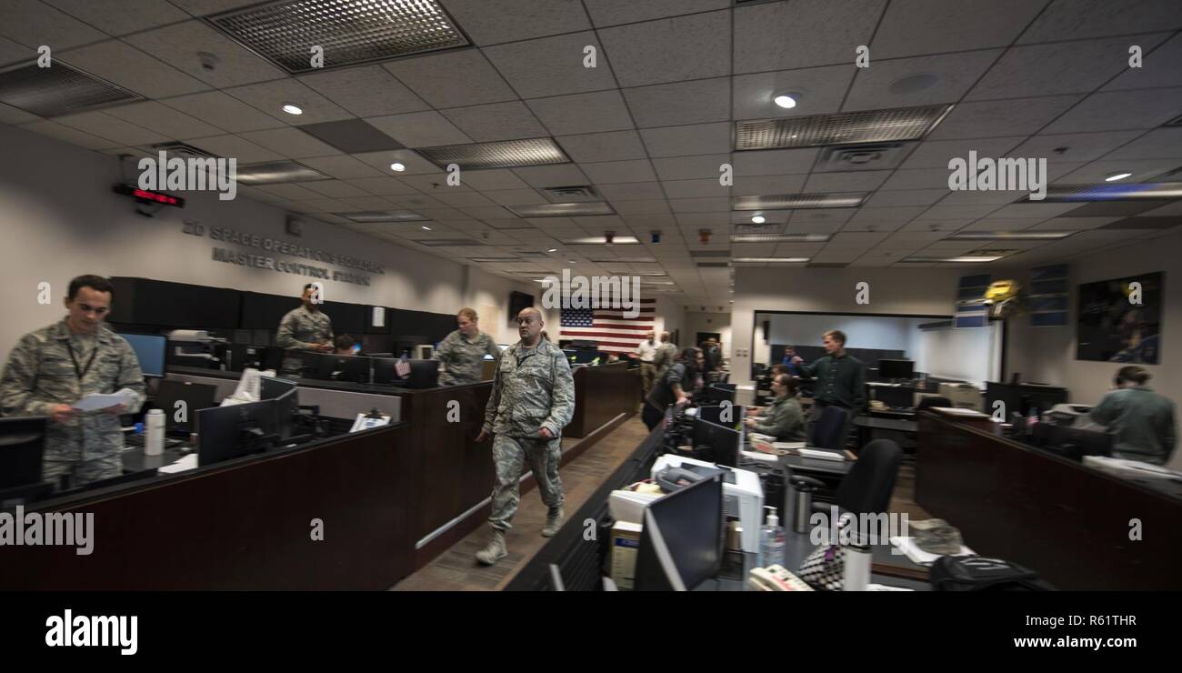 The 2nd Space Operations Squadron operations floor is a flurry of ...