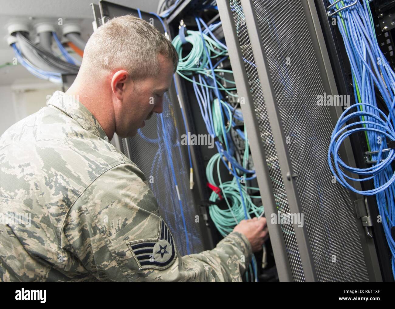 Members of the 266th Range Squadron, Idaho Air National Guard, prepare ...
