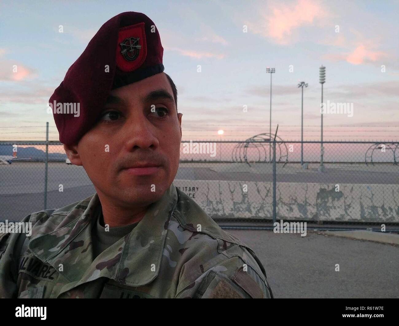 U.S. Army Staff Sgt. Orlando Alvarez, attached to 7th Special Forces ...