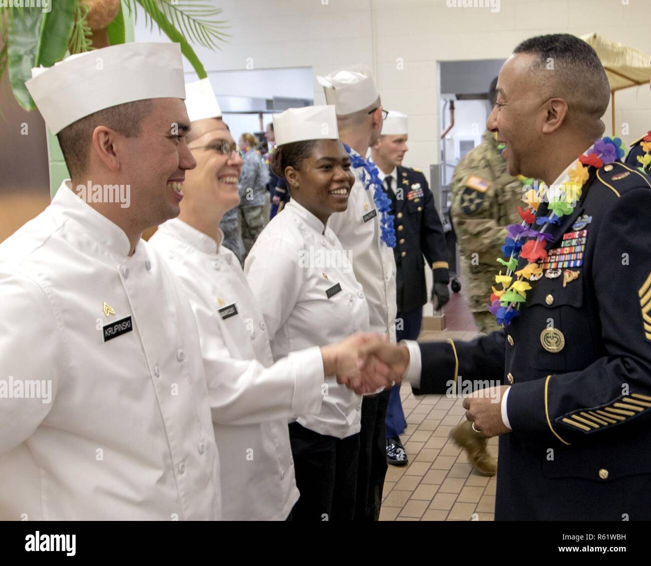 Command Sgt. Maj. Juan Cornett (right), Fort Wainwright command ...