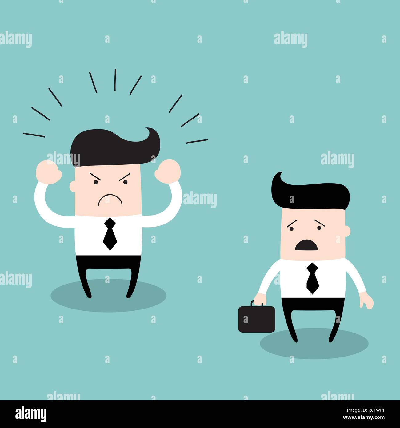 Angry boss screaming at his employee. Business concept, businessman ...