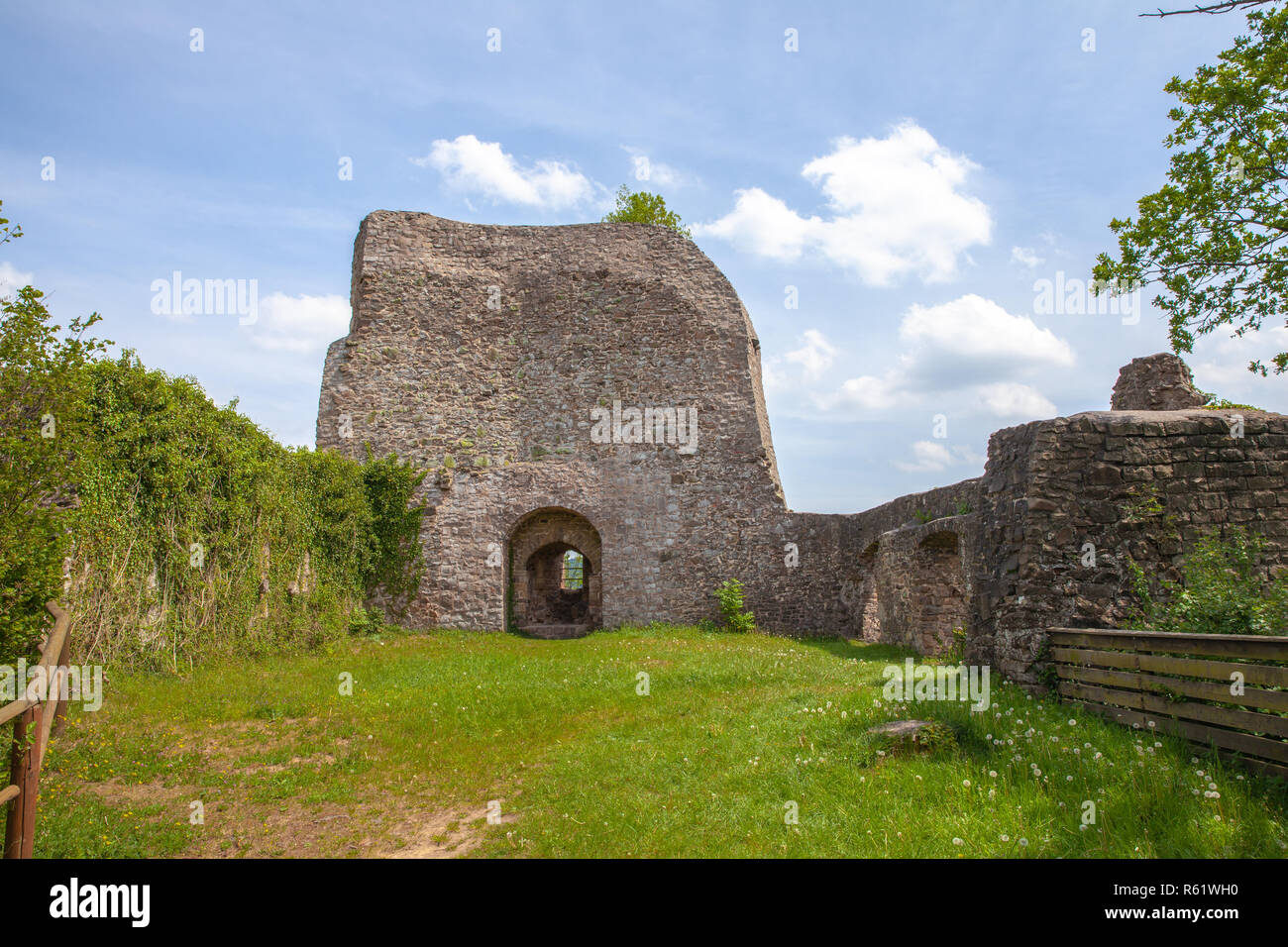 Michaelsburg castle ruin on the Remigiusberg in kusel rhineland ...