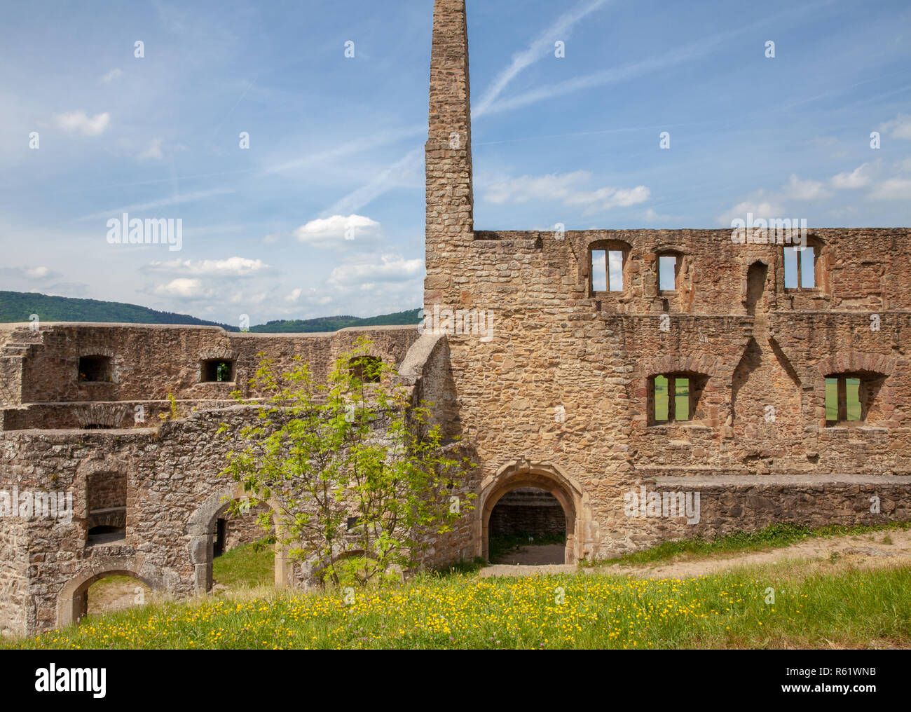 Michaelsburg castle ruin on the Remigiusberg in kusel rhineland ...