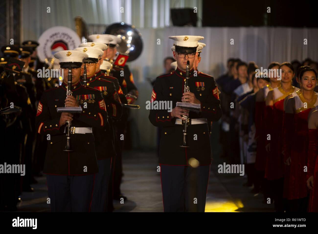 U.S. Marines with the III Marine Expeditionary Force (III MEF) Band ...