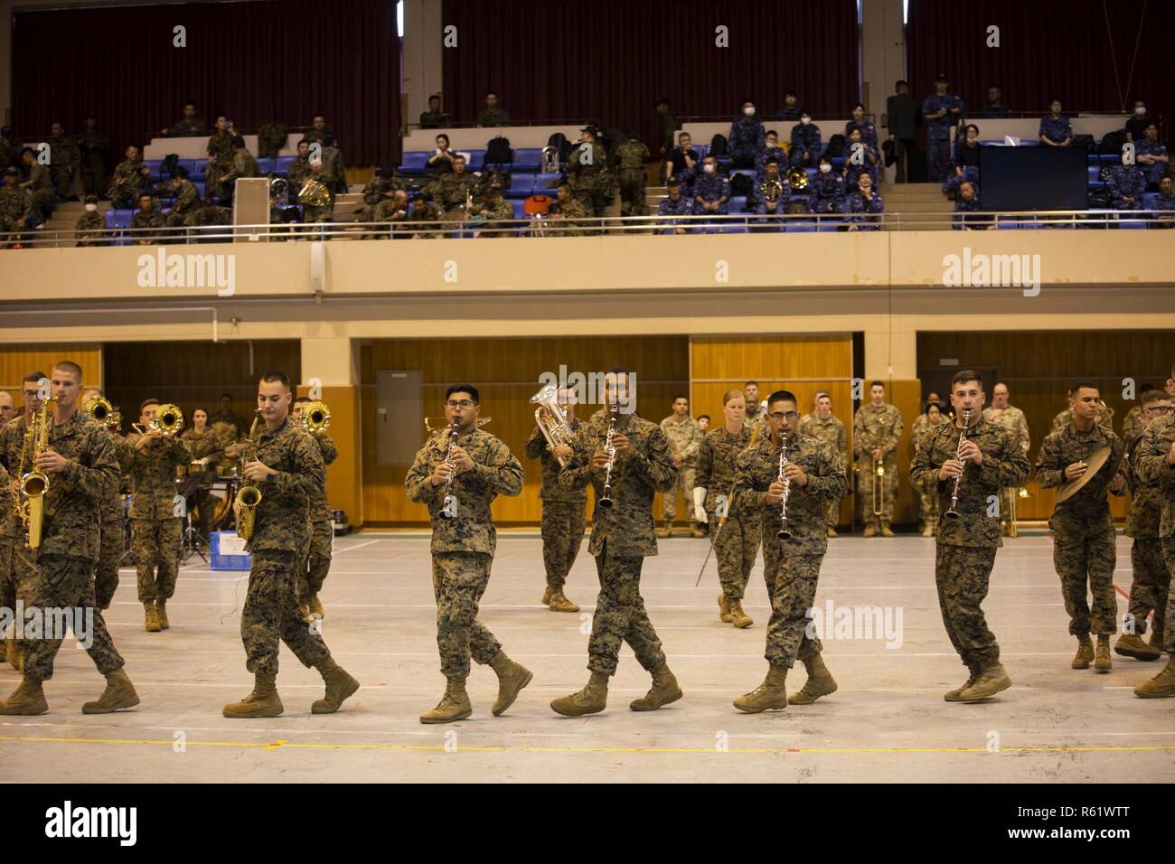 U.S. Marines with the III Marine Expeditionary Force (III MEF) Band ...