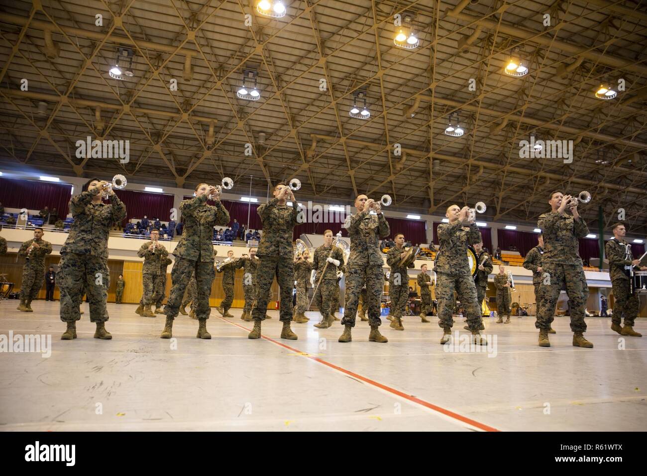U.S. Marines with the III Marine Expeditionary Force (III MEF) Band ...