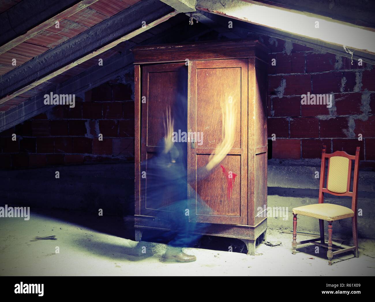 Ghost in attic hi-res stock photography and images - Alamy